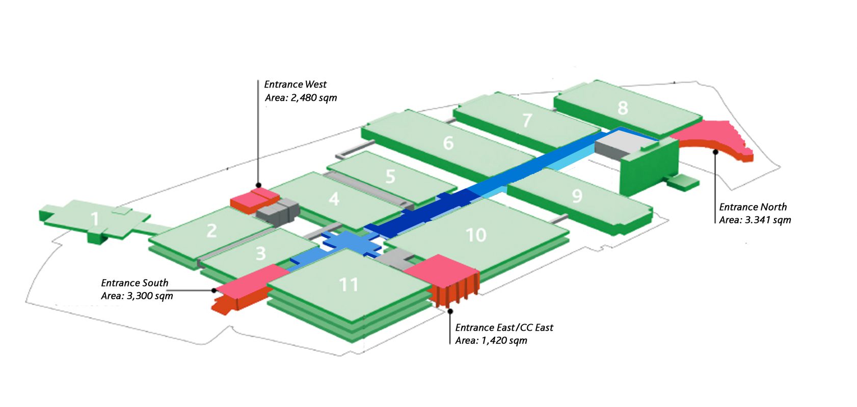 Hallenplan, die vier Eingänge der Koelnmesse. - Verband der ...